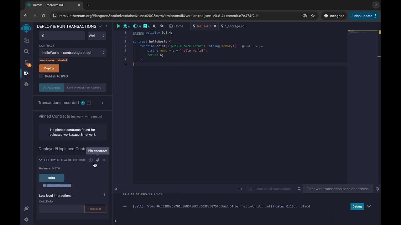 Solidity Tutorial -- Hello World - YouTube