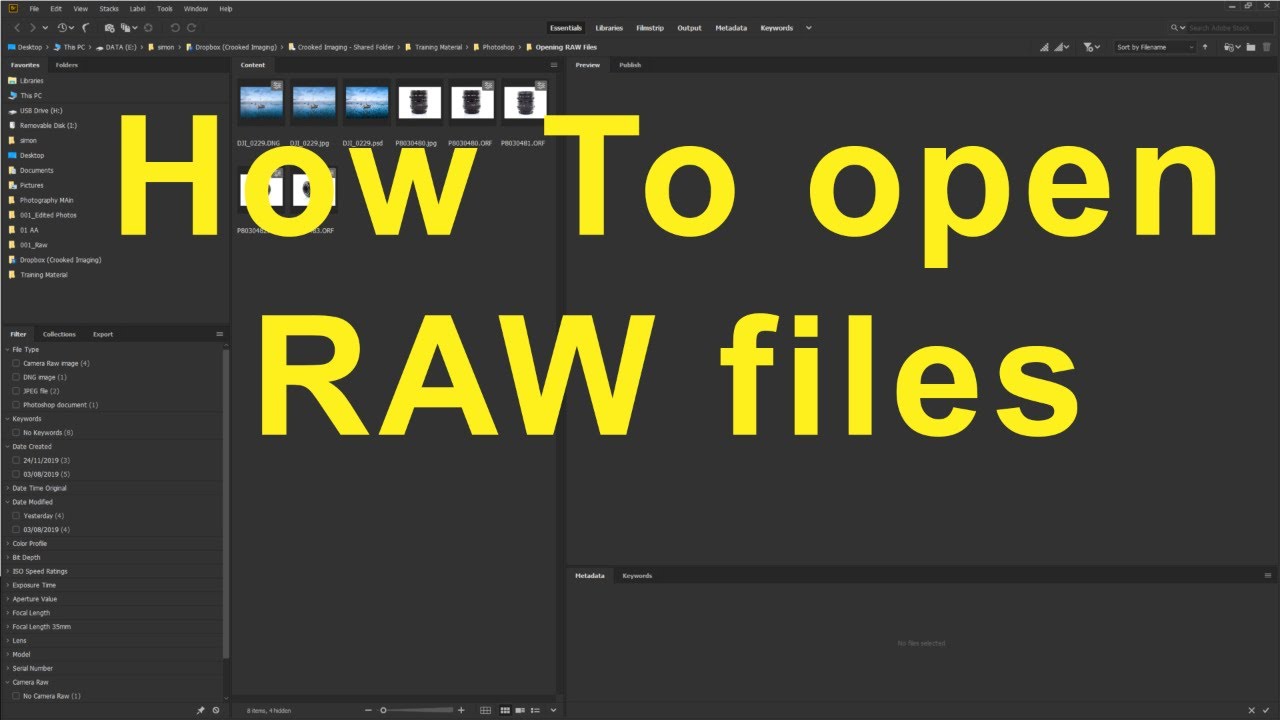 Opening RAW Files in Adobe Photoshop and ACR - YouTube
