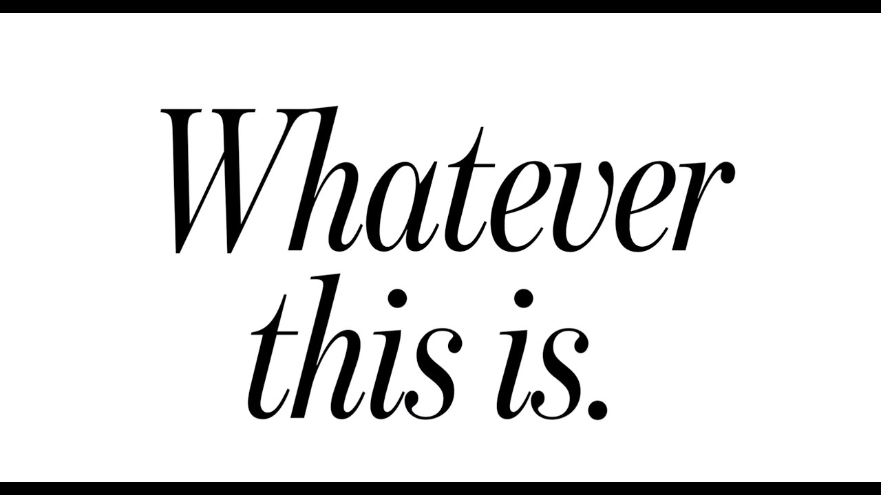 Whatever this is. Season One Trailer - YouTube