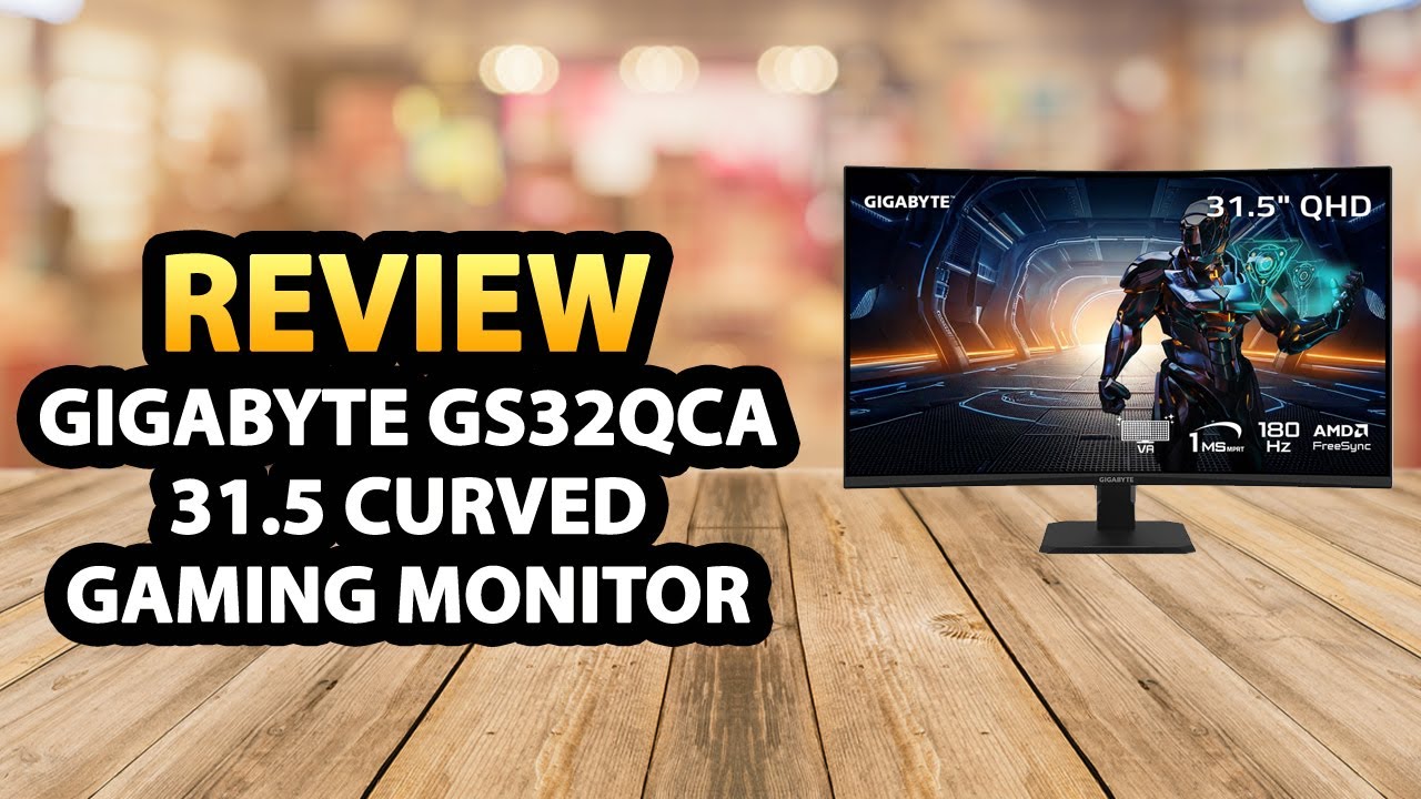GIGABYTE GS32QCA 31.5 Inch Curved Gaming Monitor Review - YouTube
