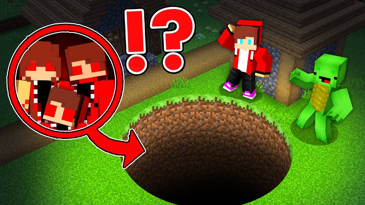 JJ and Mikey Found Scary PIT OF JJ'S FAMILY In Minecraft Maizen - YouTube