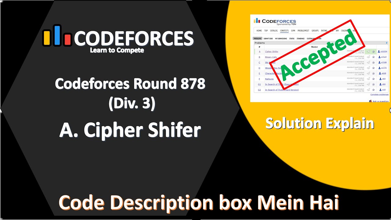 Cipher Shifer Codeforces Div 3 C Solution Explain Youtube 0719