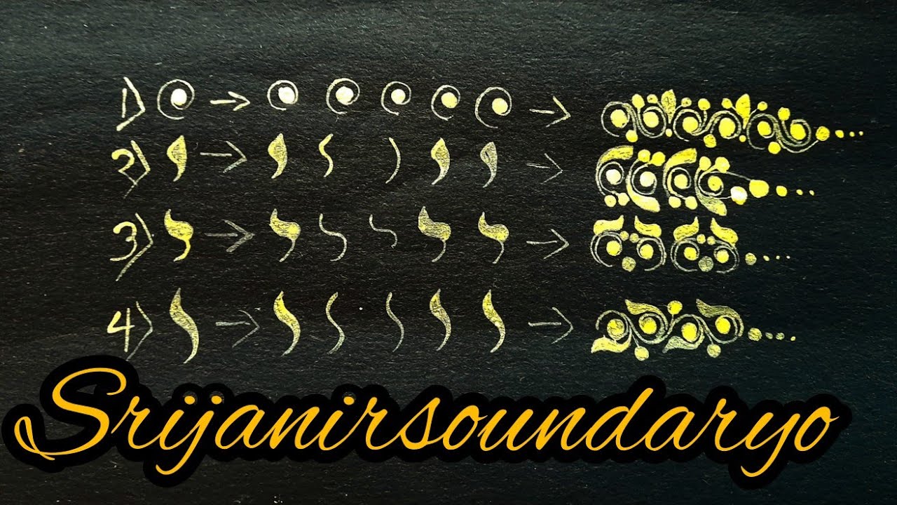 4 KOLKA STROKE || BASIC AND EASY KOLKA DESIGN 🥰🎨🖌 - YouTube