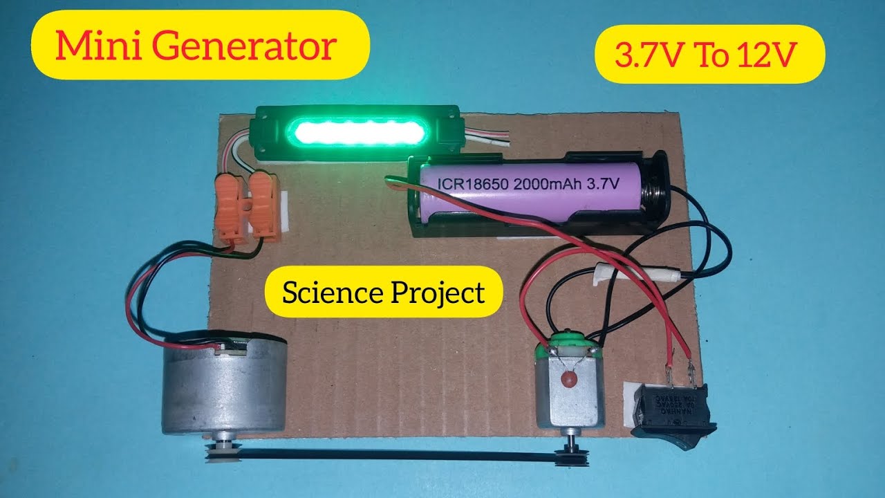 How To Make Generator With DC Motor || electricity generator Science ...