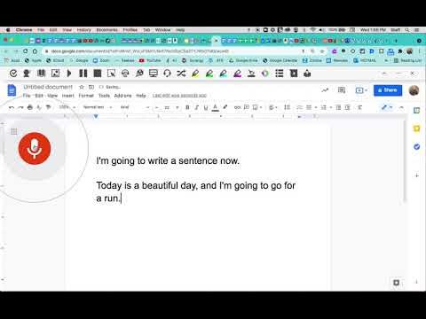 Using dictation in Google Docs - YouTube