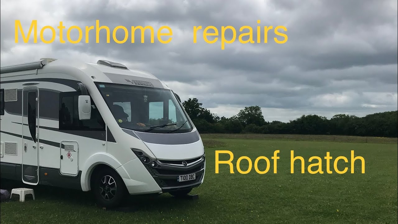 motorhome repair - new roof hatch - YouTube