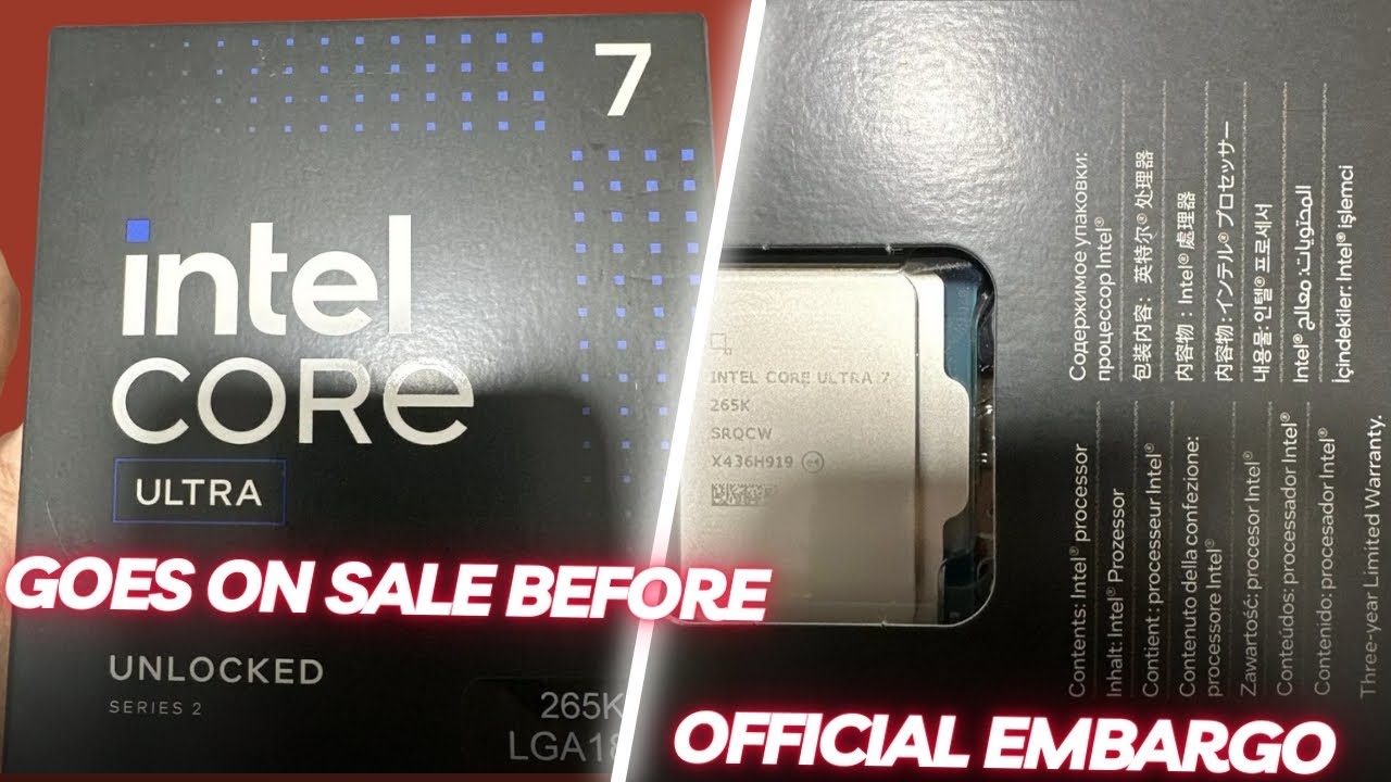 Intel Core Ultra 7 265K goes on sale before official embargo - YouTube