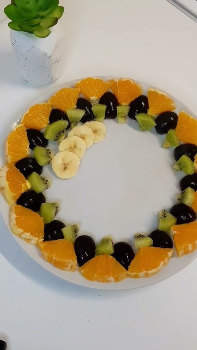 تزيين صحن فواكه 🥝🍌🍒🍊 Youtube