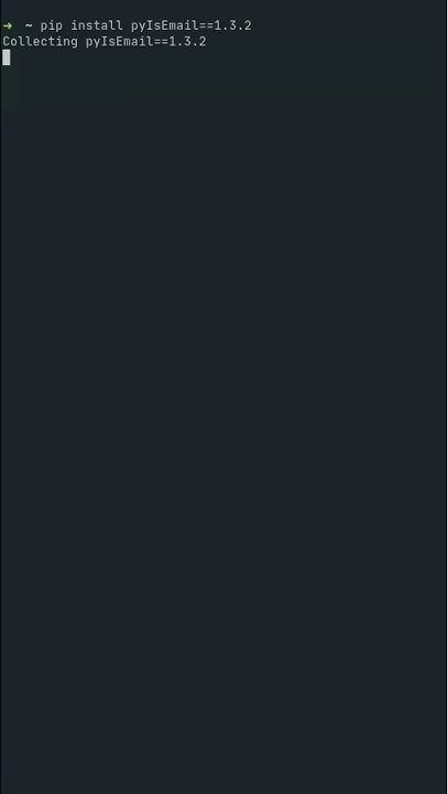 Validate an Email in Python with the pyisemail Package - 1 Minute Tutorial #shorts - YouTube