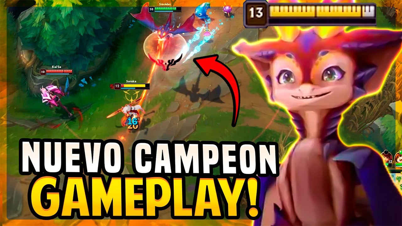 💀¡NUEVO CAMPEÓN GAMEPLAY Y HABILIDADES DE SMOLDER! | League of Legends ...