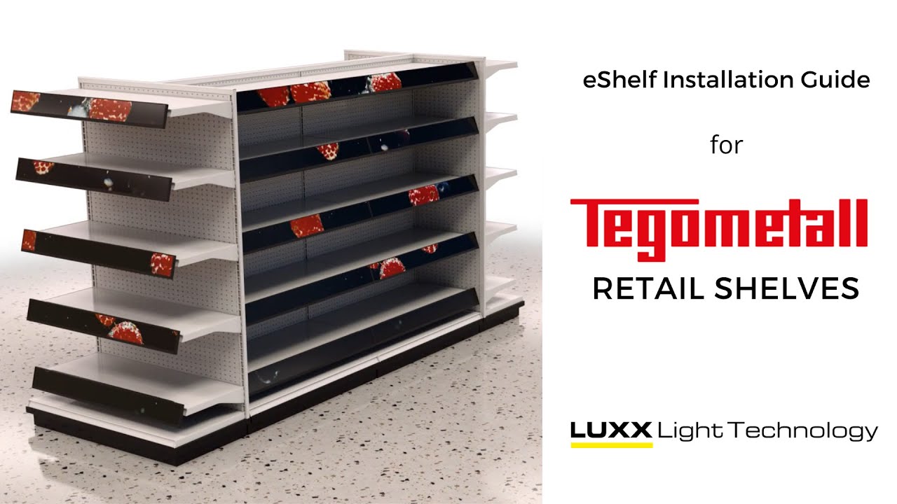 eShelf Retail Shelf Displays on Tegometall Shelves - YouTube