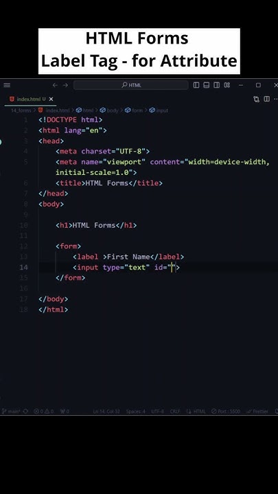 Master Html Forms Utilize Label Tag With For Attribute Htmlform Codewithmayur Youtube