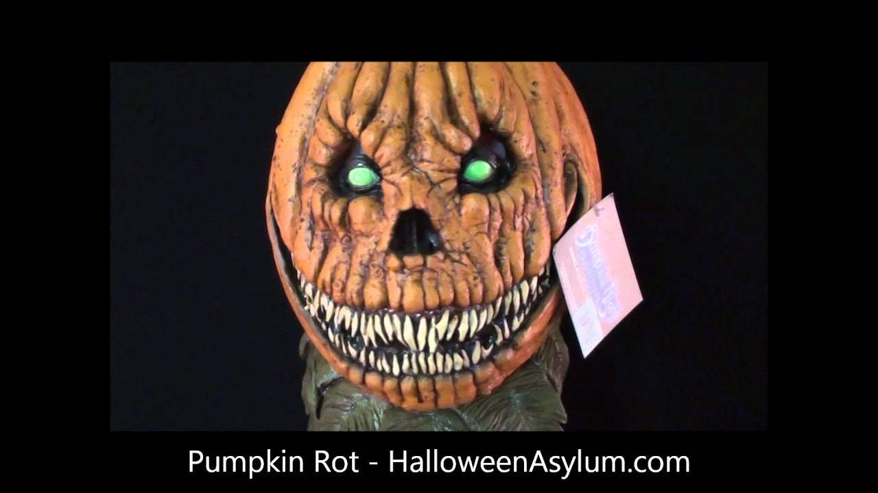 Pumpkin Rot Mask - HalloweenAsylum.com - YouTube
