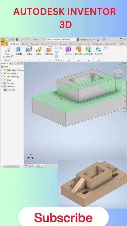 Autodesk Inventor Part Modeling #autodesk #autodeskinventor #inventortutorial - YouTube