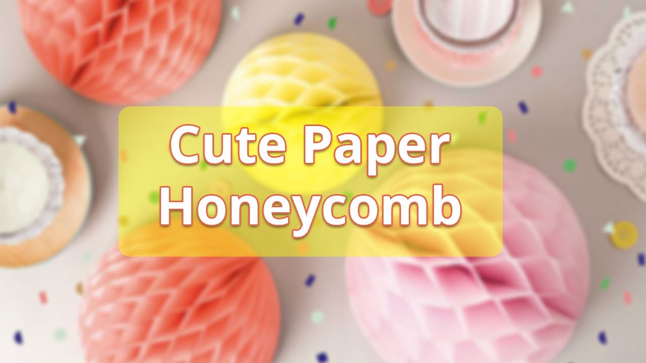 Cute paper honeycomb #papercraft #art #creative - YouTube