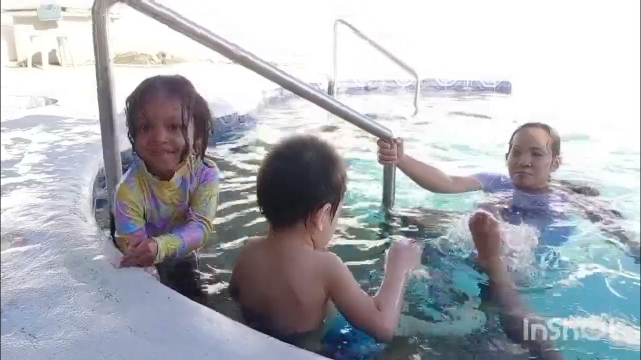 Finally naka ligo din ang mga bata sa swimming pool - YouTube