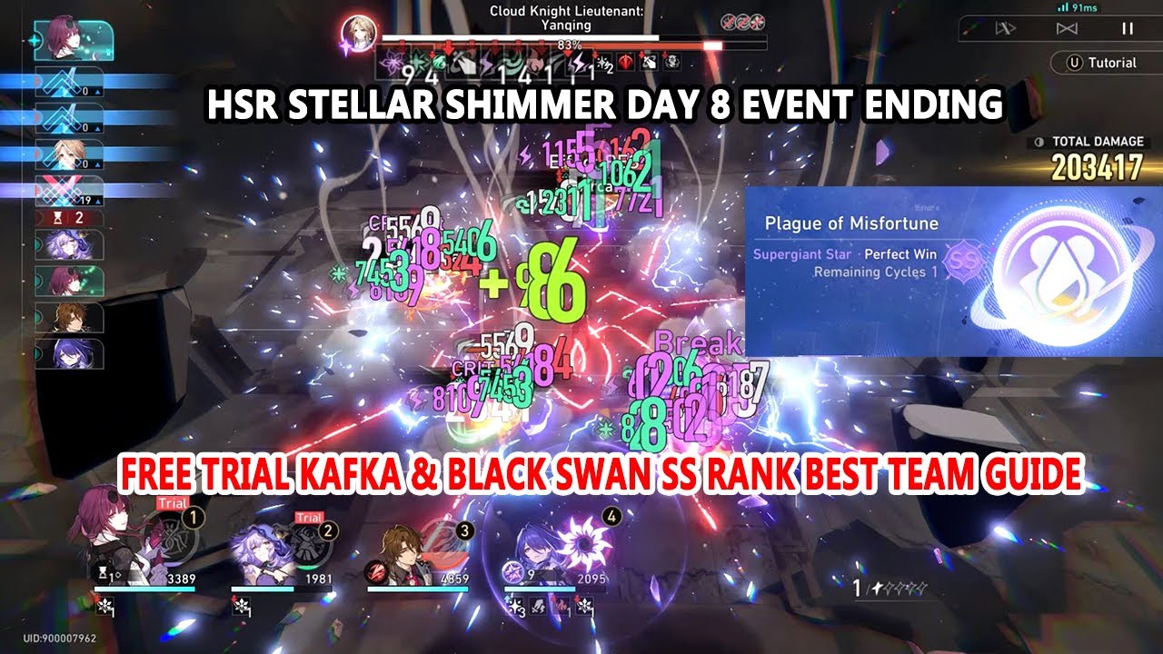 HSR Stellar Shimmer Day 8 Event Ending - Free Trial Kafka & Black Swan ...