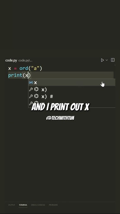 How to get the ASCII value of any character in Python - YouTube