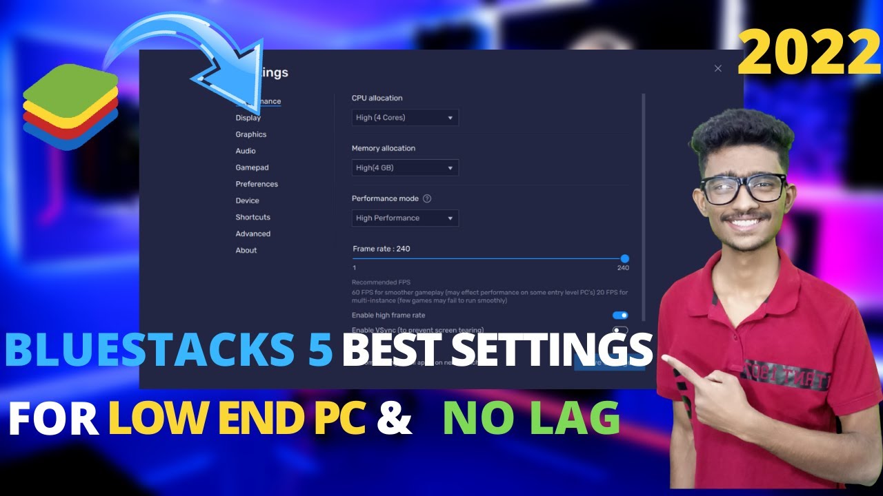 Bluestacks 5 Best Settings for Low End PC! | Bluestacks Lag Fix 4GB RAM ...
