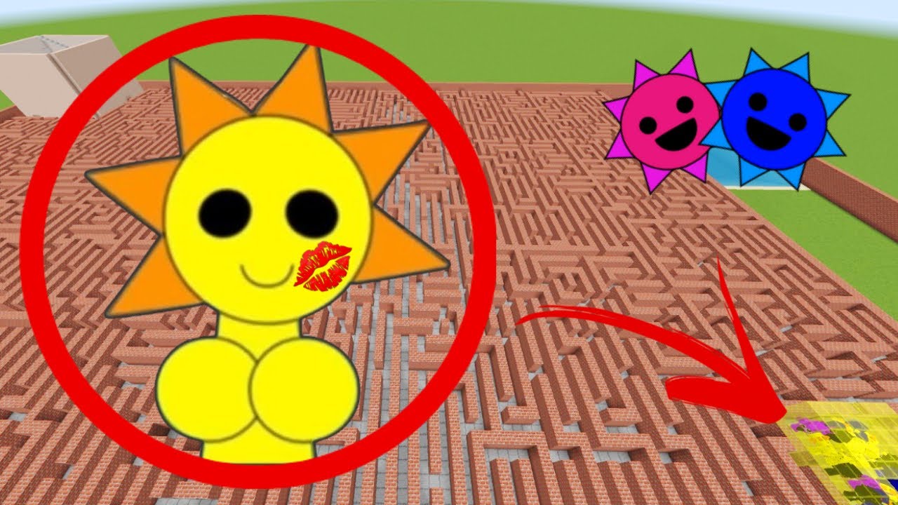 Mr.Sun and Miss Sun NEW Incredibox Sprunki in Maze Gmod Minecraft # ...