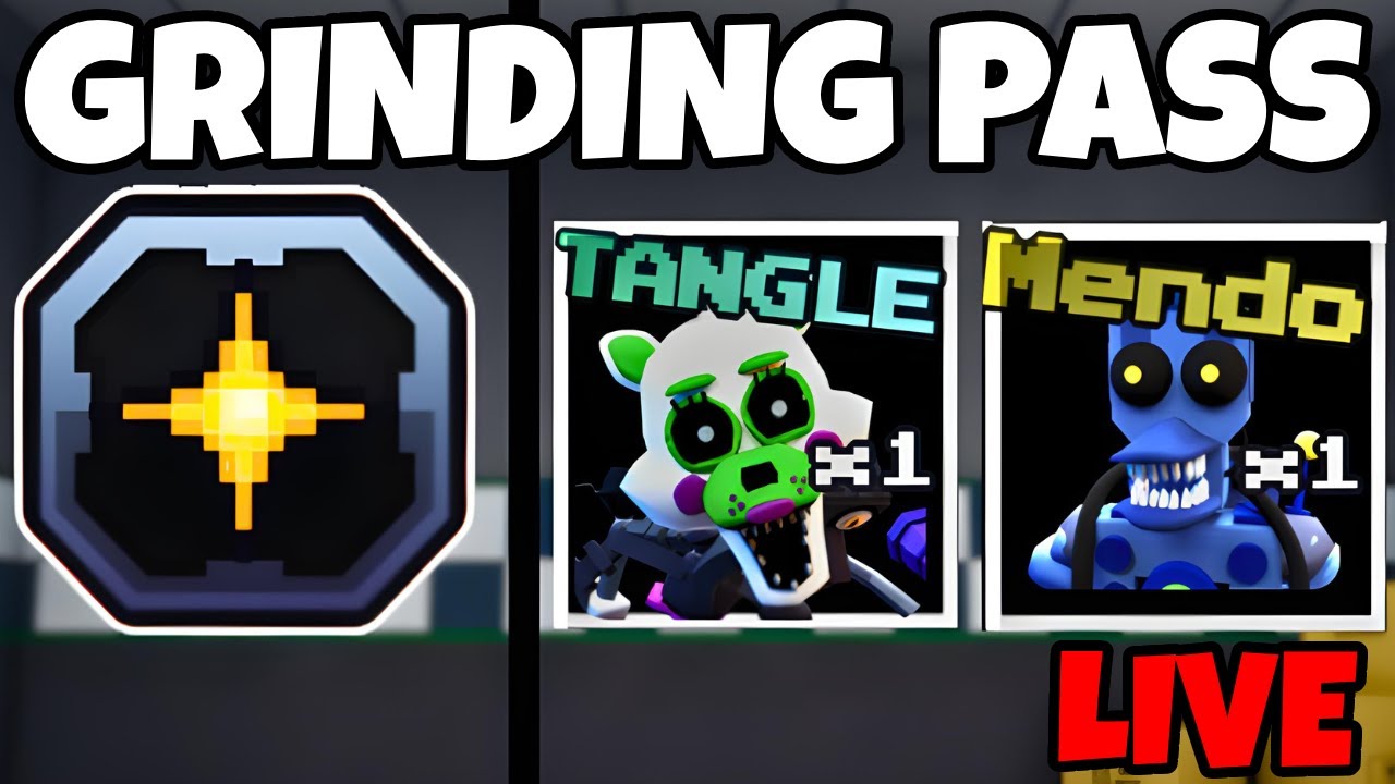 Grinding The NEW Season Pass With Viewers LIVE in Roblox Five Nights TD ...