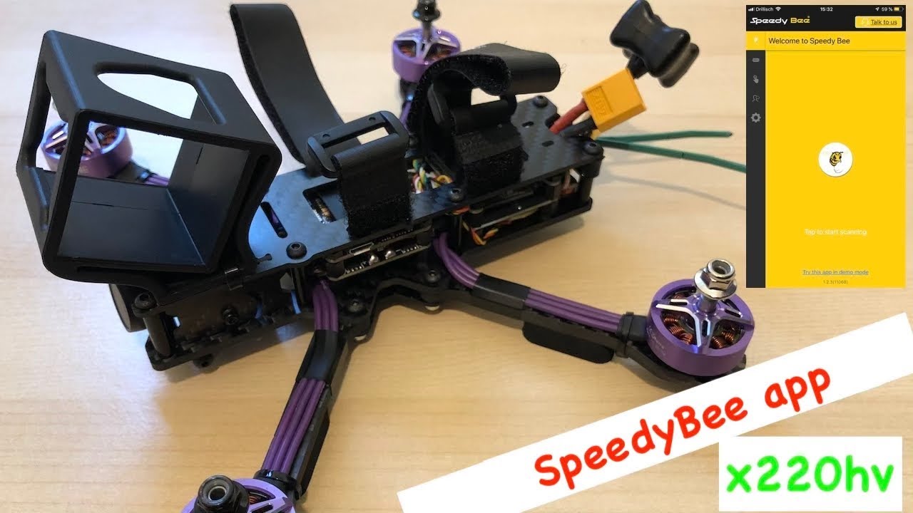 SpeedyBee 🐝 App Wizard x220hv betaflight setup, deutsch - YouTube