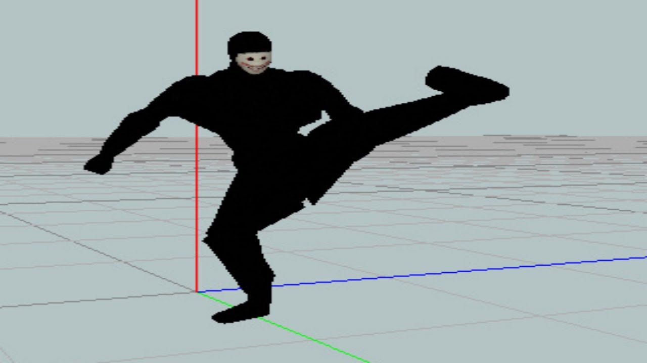 SCP-087-B - Masked Man Ironic Unused Animations - YouTube