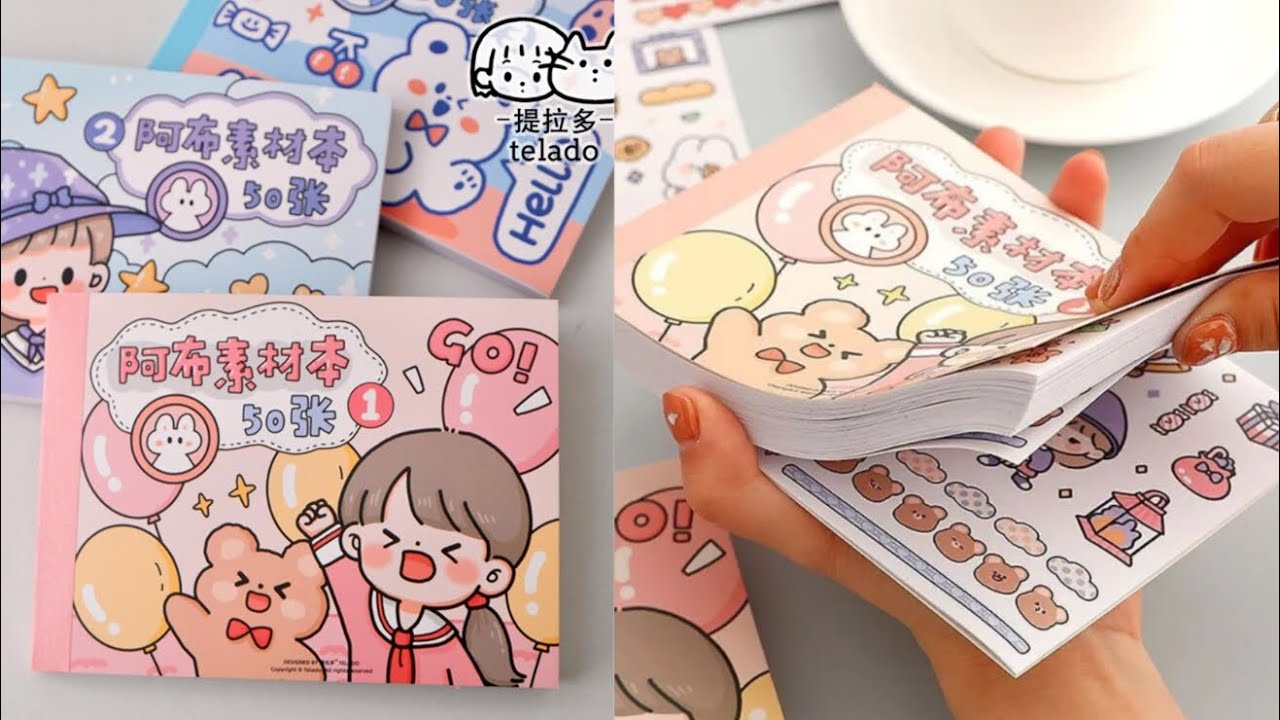 DIY cute Sticker book//How to make a sticker book at home//Homemade ...