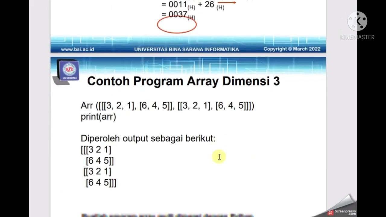 Strudat-3: Array Dimensi Banyak(dimensi 3) implementasi dgn python ...