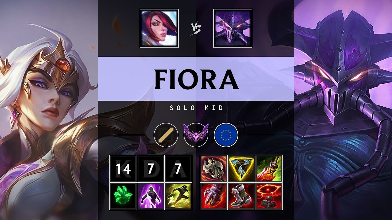 Fiora Mid vs Kassadin - EUW Master Patch 25.21 - YouTube