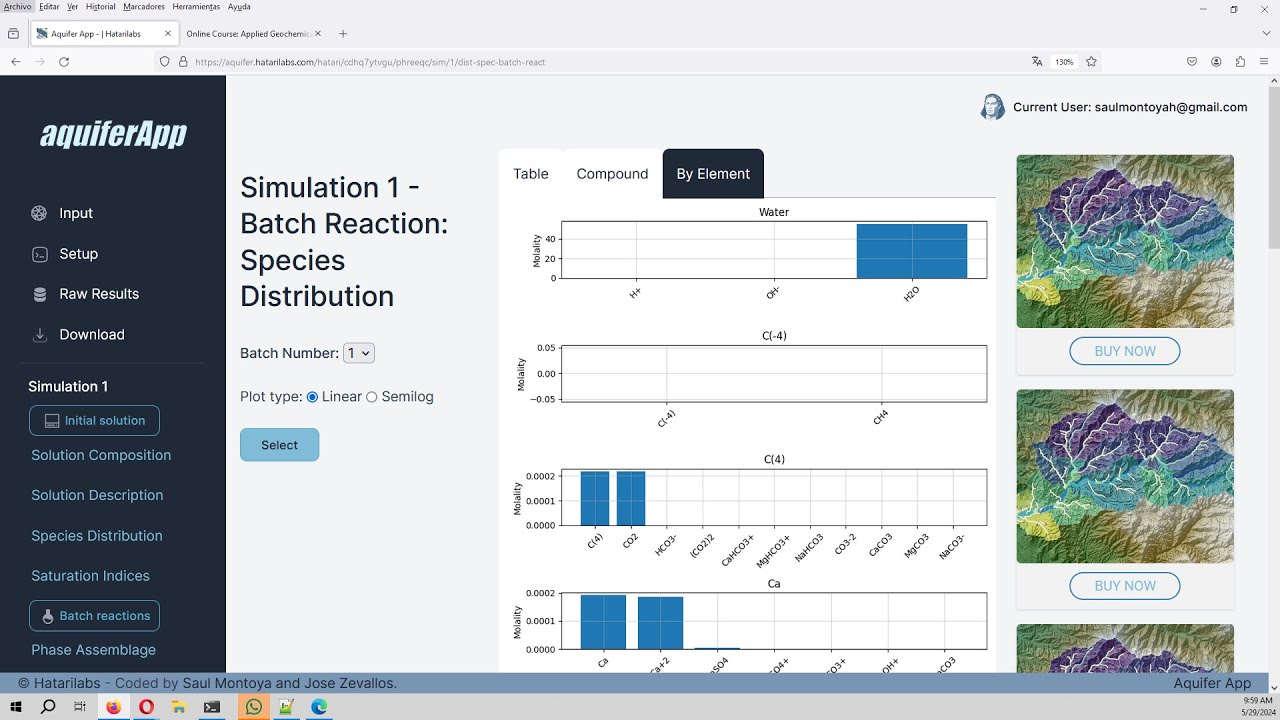 Simulation of water evaporation with Phreeqc and Aquifer App - Tutorial ...