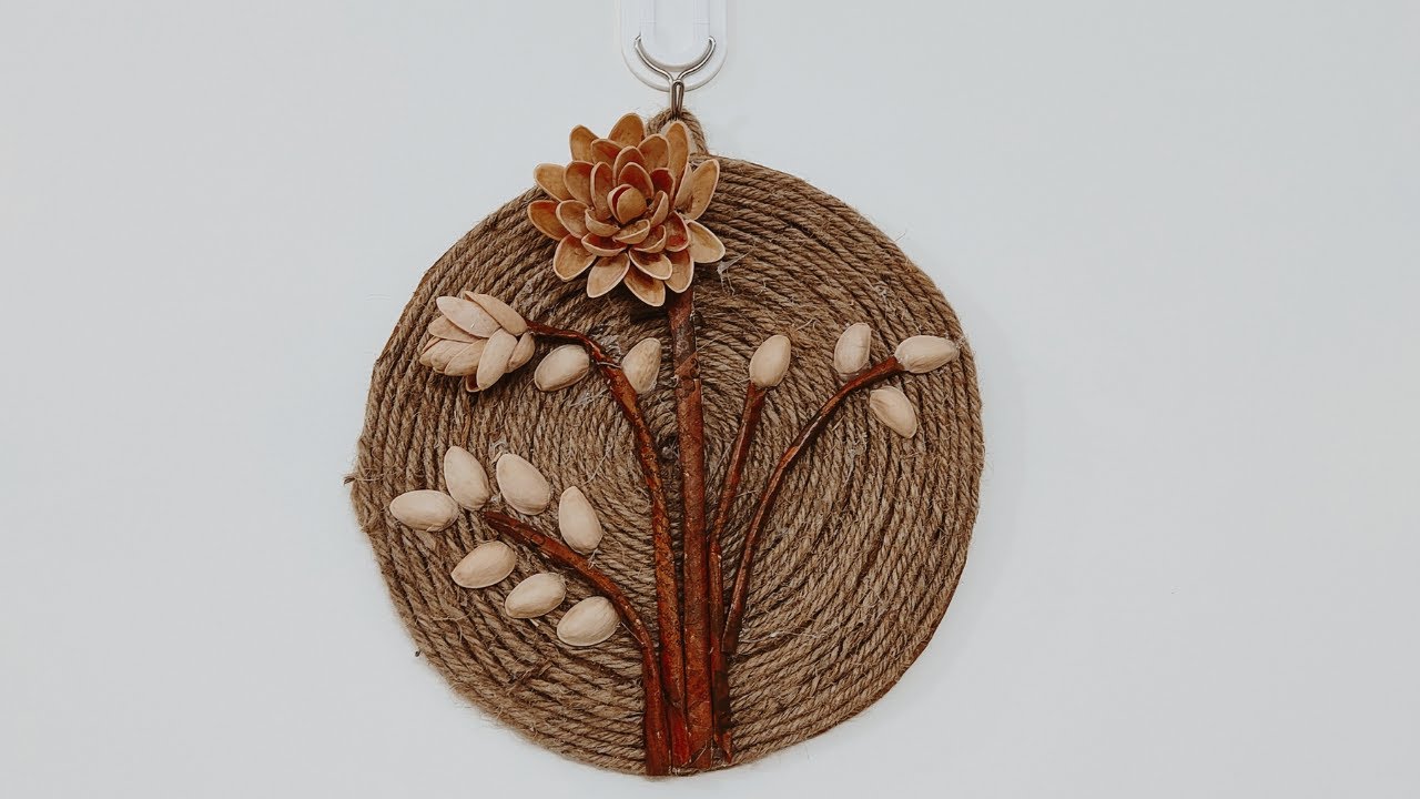 Jute thread craft | Easy craft | Wall hangings | Home decor | Best out ...