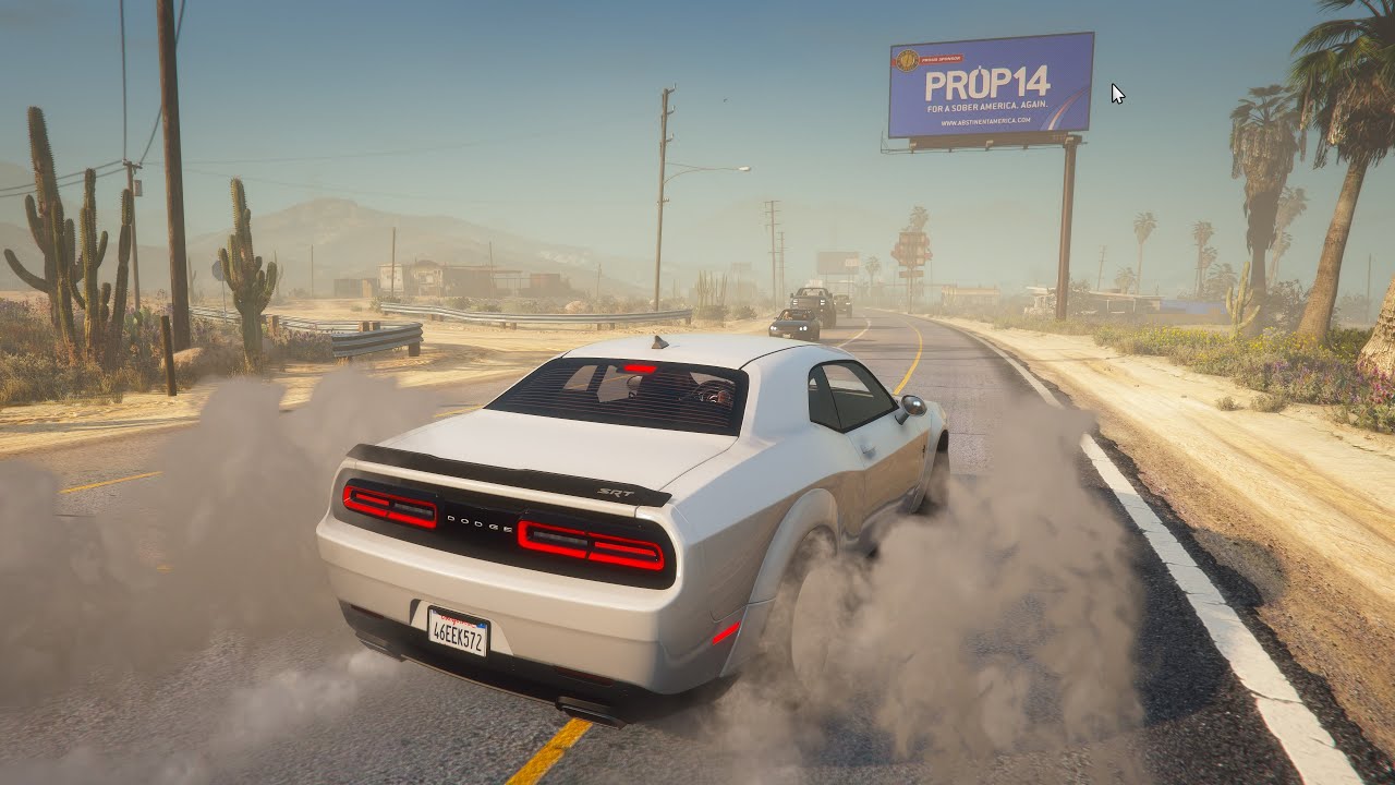 GTA 5 4K NVE - (840hp) Dodge Challenger SRT Demon MOD - YouTube