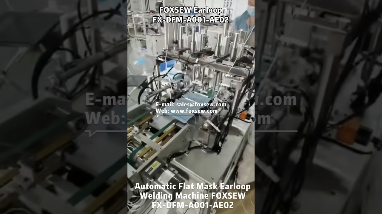 Automatic Flat Face Mask Earloop Welding Machine - YouTube