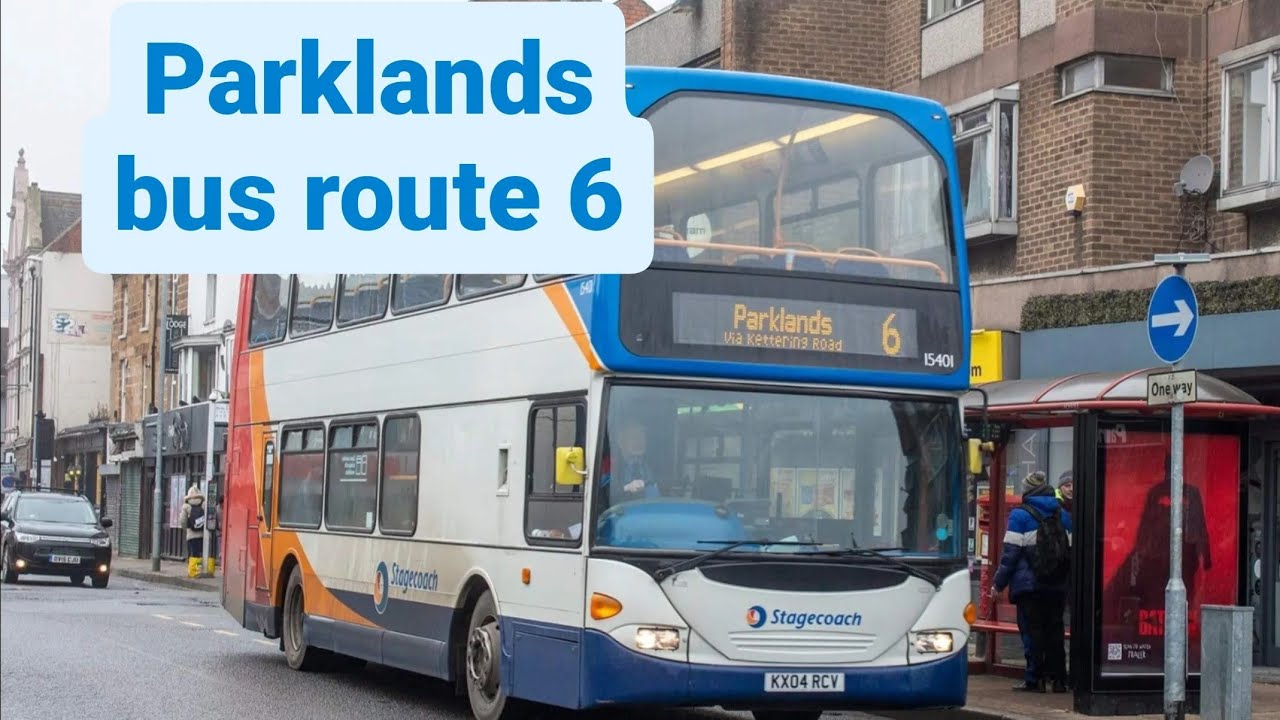 Bus route 6 Parklands Northampton - YouTube