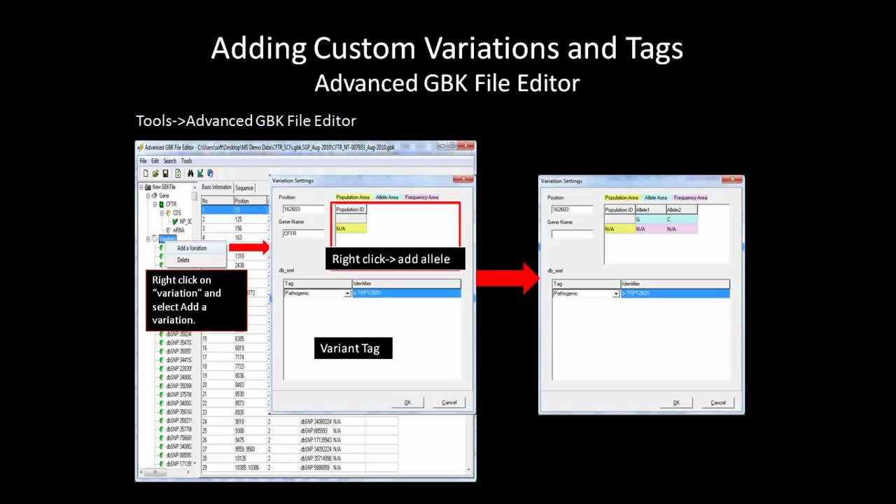 Creating ROI and Editing GenBank Files for use with Mutation Surveyor ...