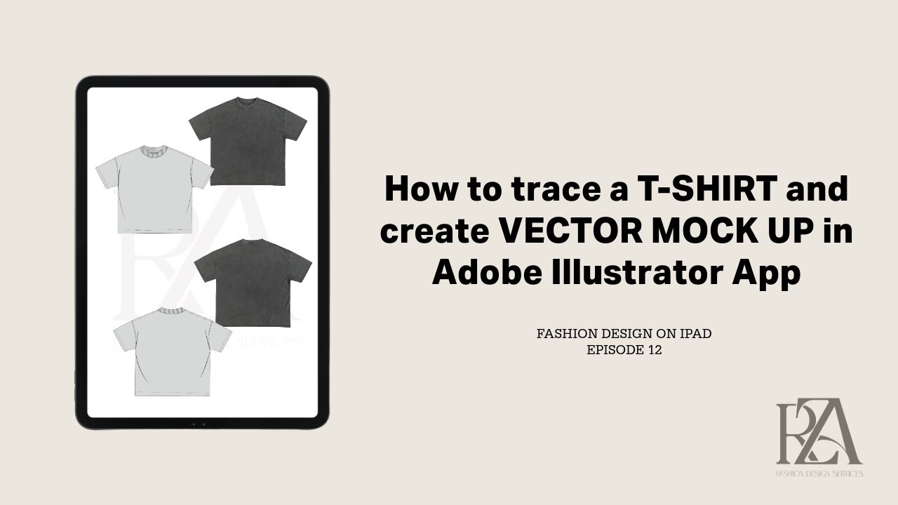 How to Trace a T-Shirt and create a VECTOR MOCK up in Adobe Illustrator ...
