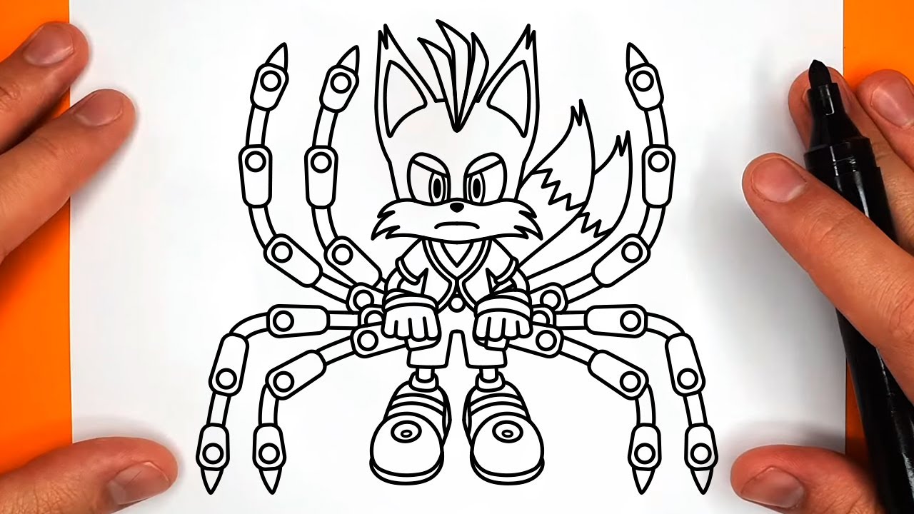 Como DIBUJAR A TAILS NINE De Sonic Prime Como DESENHAR A TAILS NINE