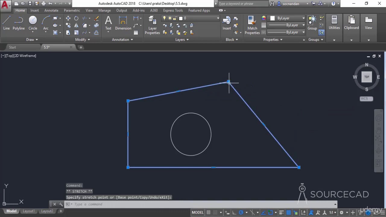 Autodesk Autocad - Using multifunction grips - Video 43 - YouTube
