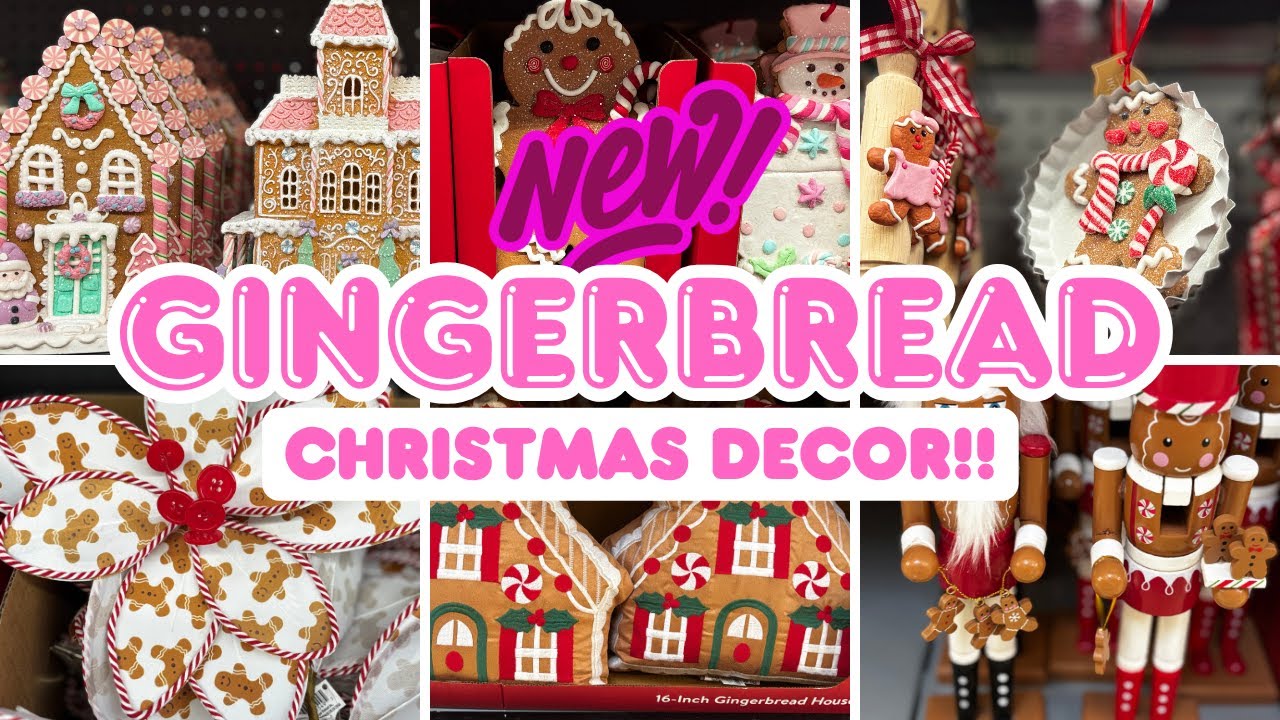 GINGERBREAD CHRISTMAS DECOR + GINGERBREAD CHRISTMAS TREE ORNAMENTS ...