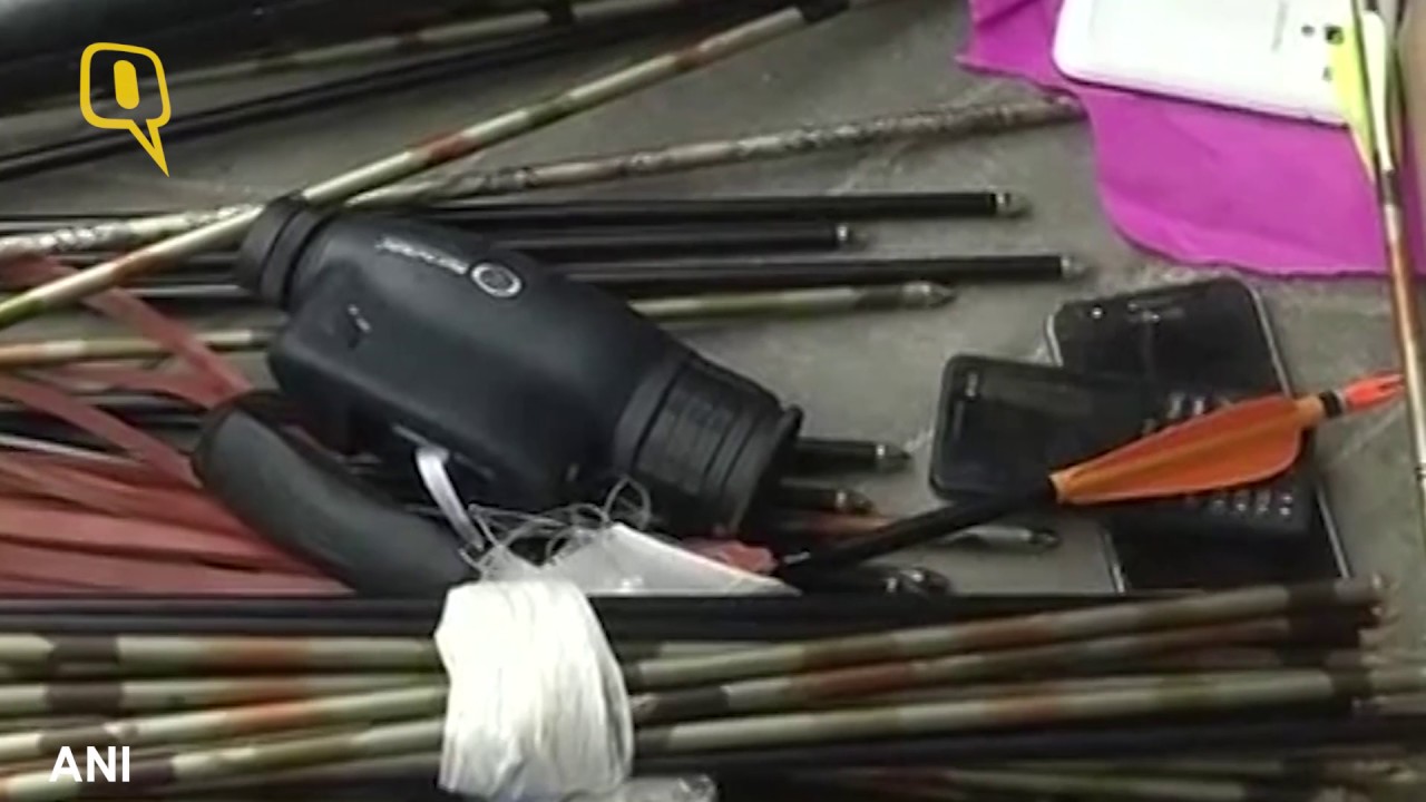 Cache of Weapons, Crossbow Recovered in Raid on GJM Office - YouTube