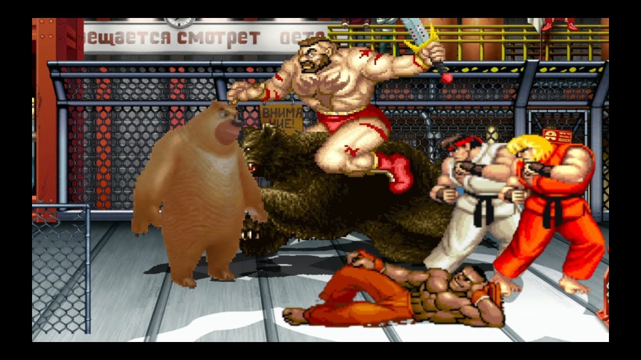 Most Power Full Bear VS ZANGIEF & DEE JAY & RYU & KEN || Insane Epic ...