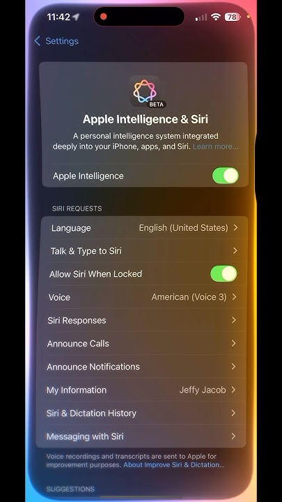 How to setup the new SIRI animation on IOS 18.1 #Siri # ...