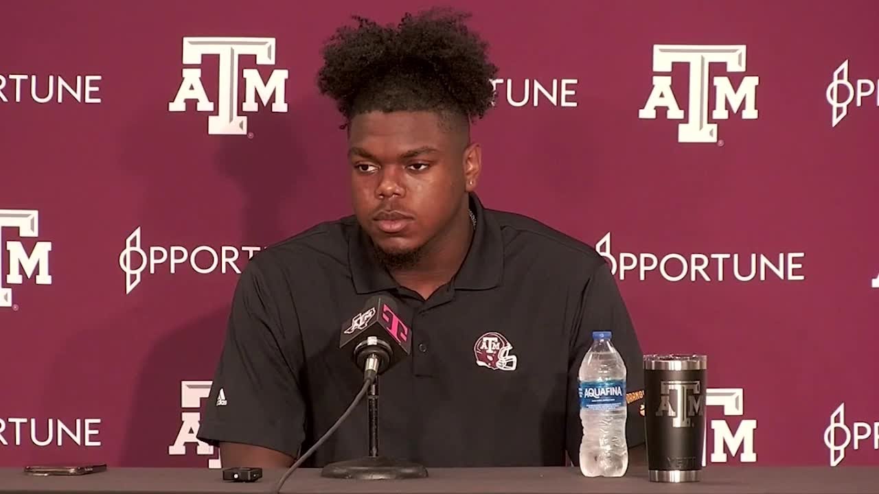 Texas A&M DL LT Overton shares his background and more - YouTube