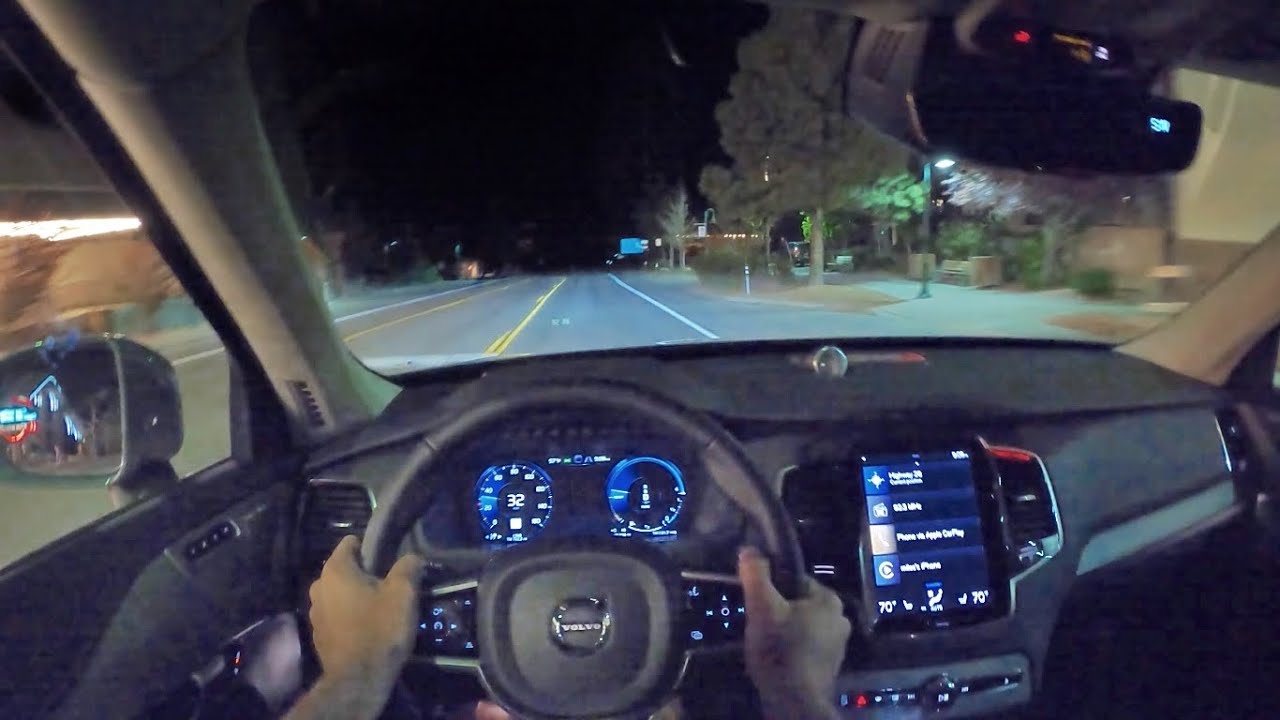 2021 Volvo XC90 Recharge T8 POV Night Drive (3D Audio)(ASMR) - YouTube