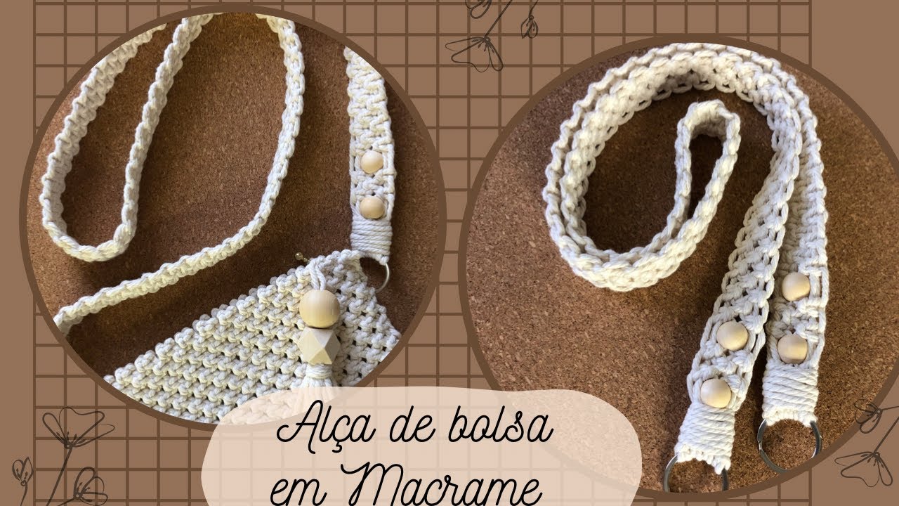 Alça Para Bolsa Macrame/ bag strap#craftsmanship#macrame#handmade#bag# ...