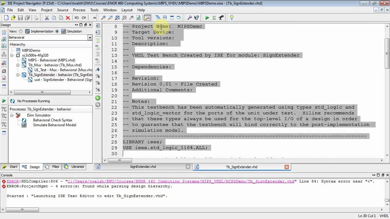EENG 460: Lab #2: MIPs Sign Extender, Part #1 - YouTube
