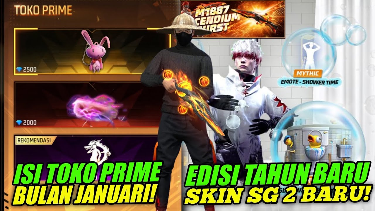 GILA! ISI TOKO PRIME JANUARI FF! SPESIAL TAHUN BARU + SKIN SG 2 RILIS ...