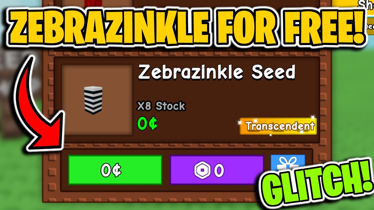 HOW TO GET ZEBRAZINKLE IN GROW A GARDEN FOR FREE! - YouTube