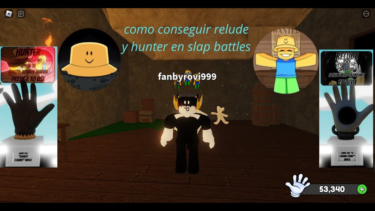 como conseguir relude y hunter + showcase |roblox slap battles - YouTube